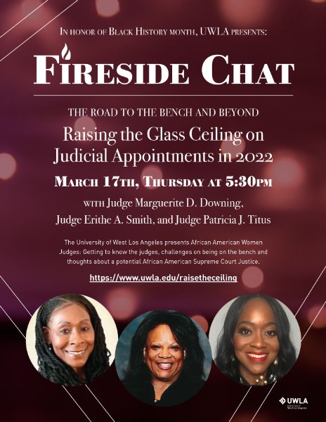 UWLA Fireside Chat: The Road to the Bench and Beyond Raising the Glass ...